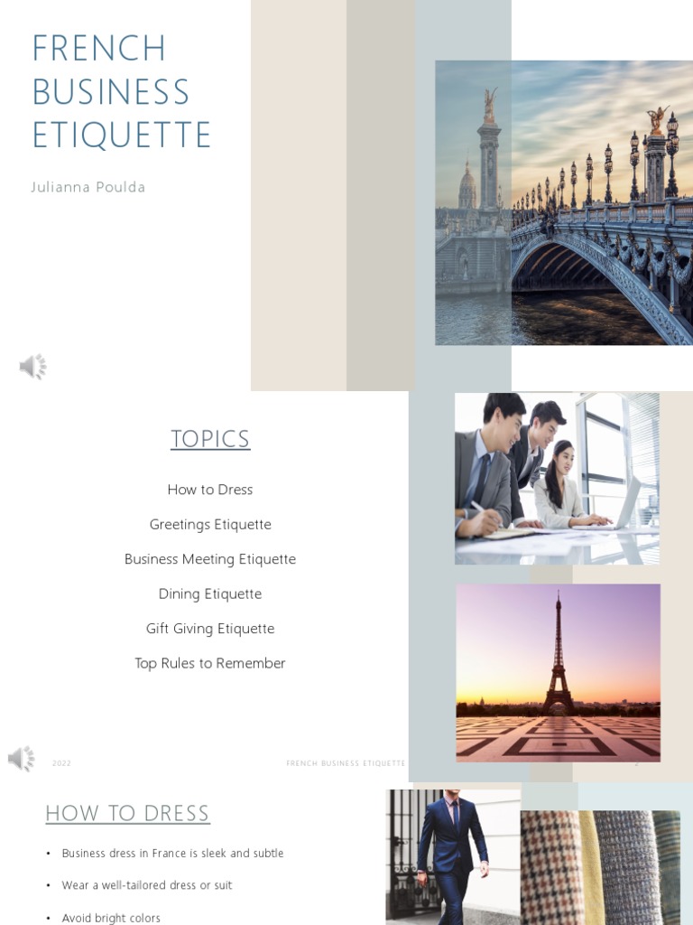 French Business Etiquette Poulda-Cf PDF | PDF | Etiquette
