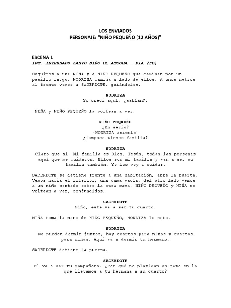 LOS ENVIADOS - ESCENAS Rafael Quintana (12 AÑOS) | PDF