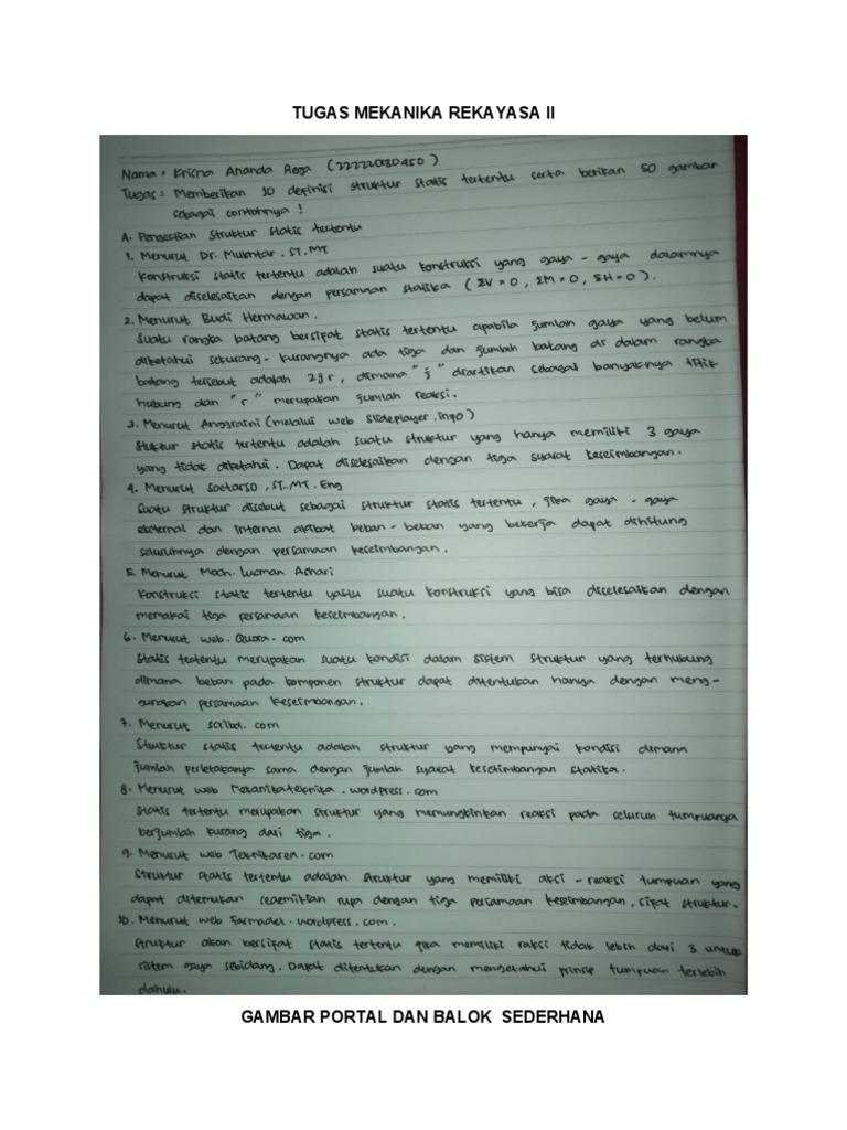 Macam Macam Bentuk Balok Sederhana Mekanika Rekayasa 1 | PDF