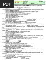 1ST Quiz ESP 10 Modyul 1 | PDF