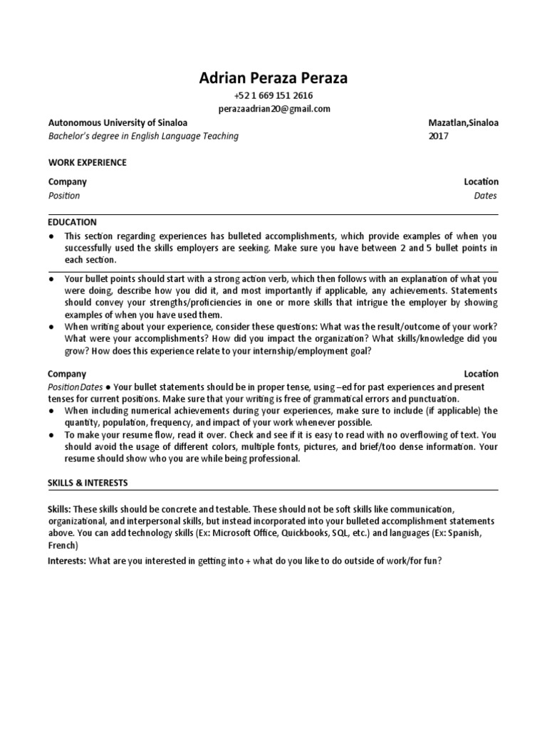 Wonsulting Resume Template Career Example | PDF | Linguistics | Cognition