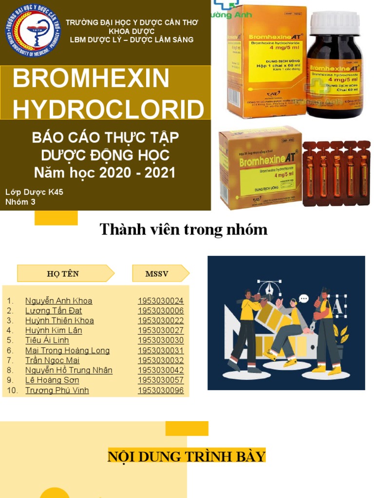 Bromhexin Hydroclorid - Nhóm 3 | PDF