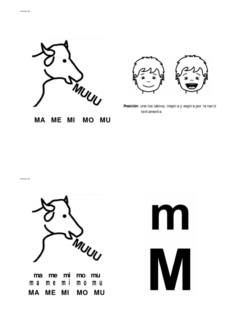Actividades con el Fonema M | PDF