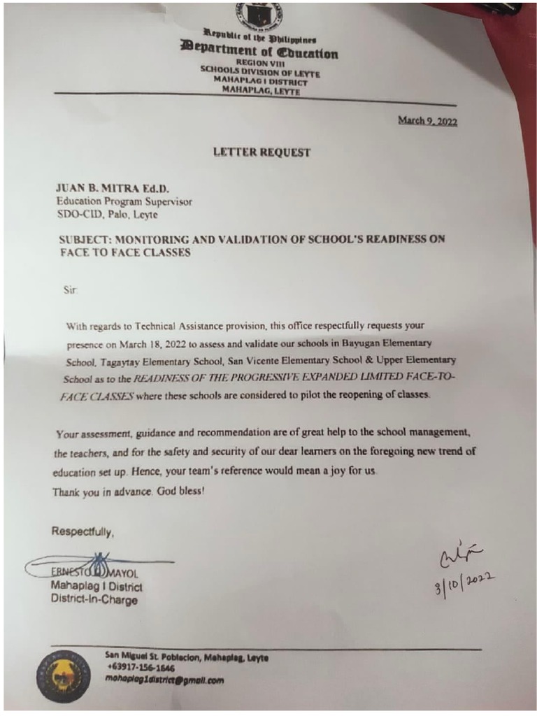 Scanned Letter Request | PDF