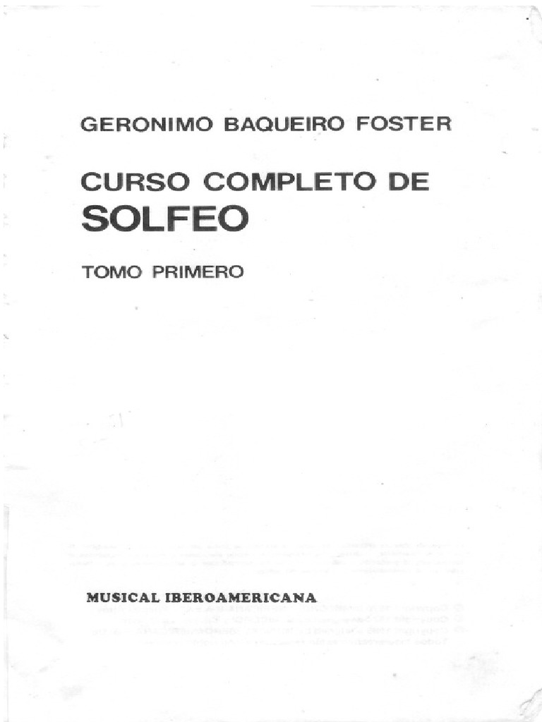 Solfeo - Baqueiro Foster-1 | PDF