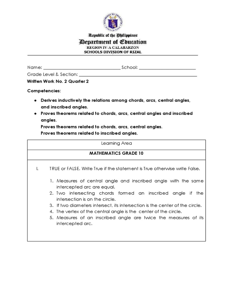 G10 Q2 WW2 Math | PDF