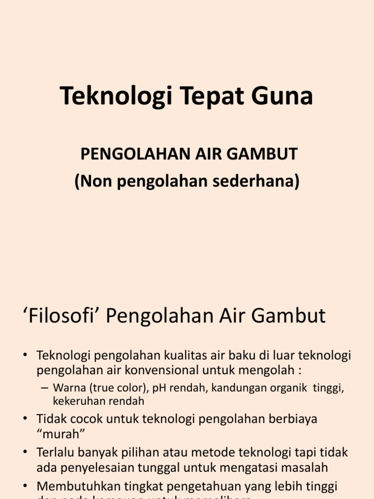 OPTIMALKAN AIR GAMBUT | PDF