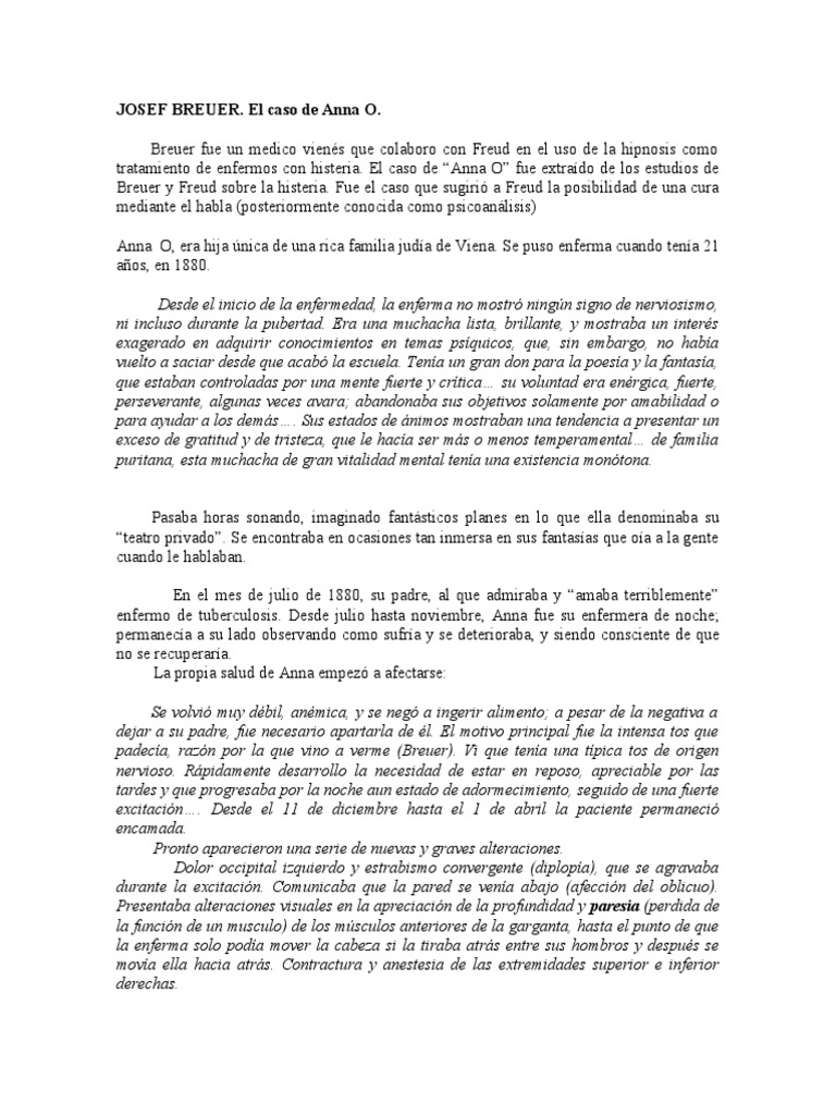 Josef Breuer | PDF | Manual Diagnóstico y Estadístico de los Trastornos ...