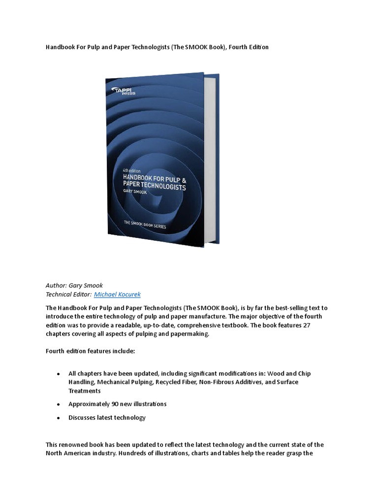 Handbook For Pulp and Paper Technologists | PDF