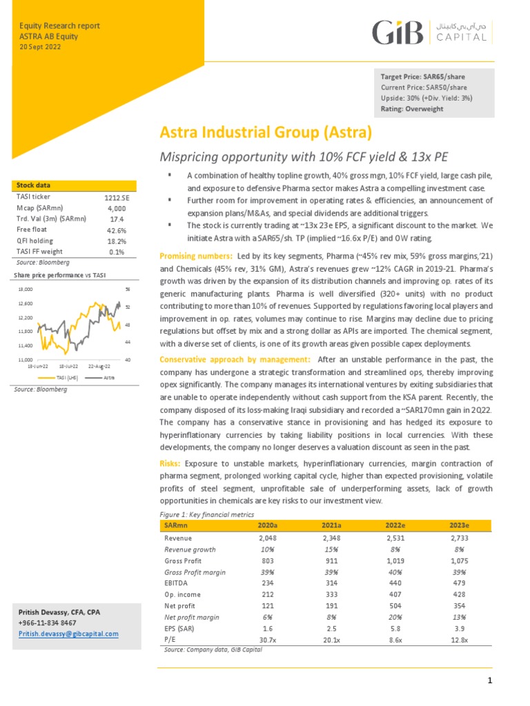 Astra Industrial Group - GIB Capital PDF | PDF | Pharmaceutical ...