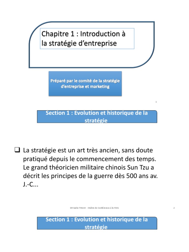 Introduction À La Stratégie | PDF | Gestion stratégique | Business