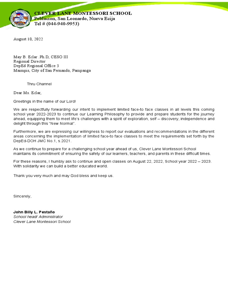 Letter of Intent | PDF