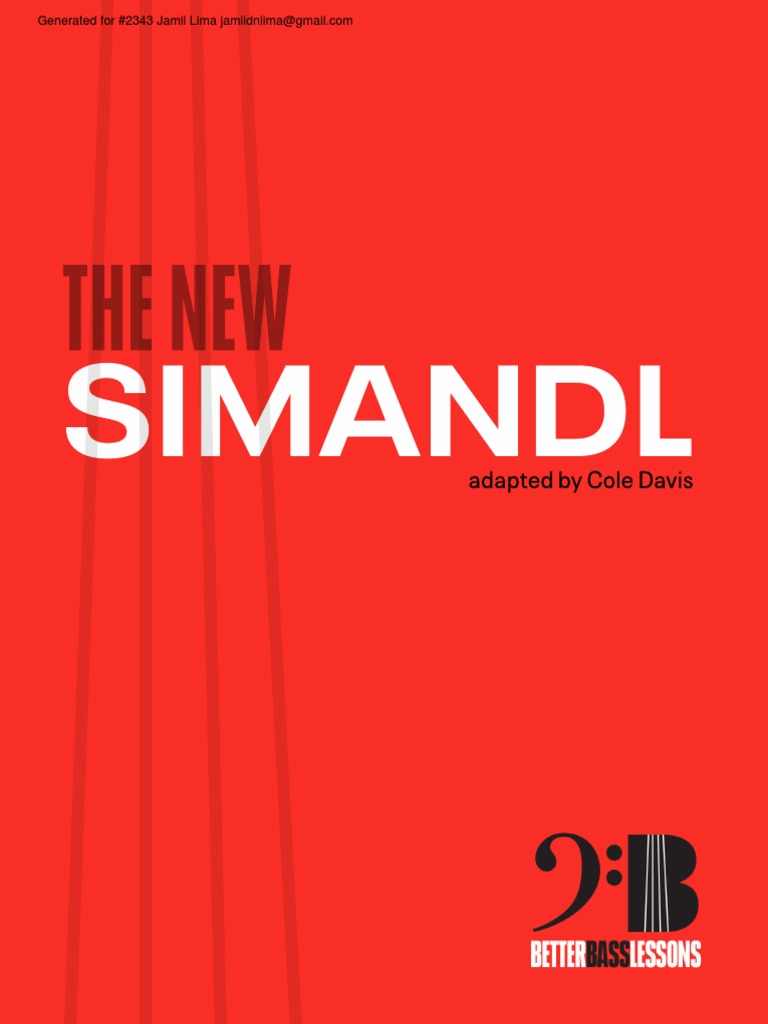 Cole Davis - The New Simandl PDF | PDF | Double Bass | Musical Compositions