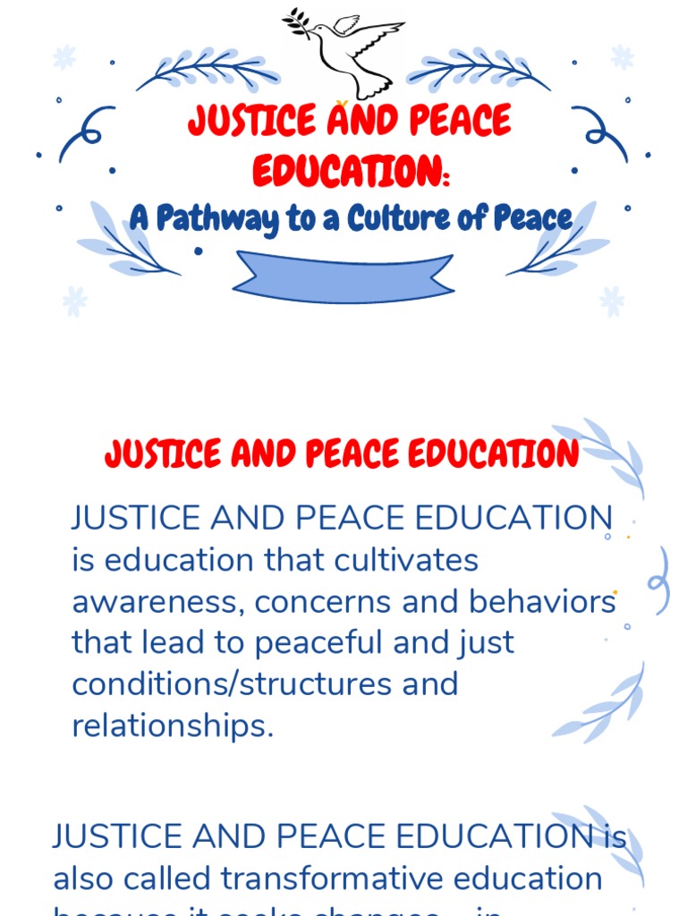 Justice and Peace Education Overview | PDF | Peace | Nonviolence