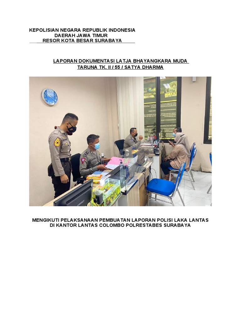 Dokumentasi Latja Lantas LP Laka | PDF