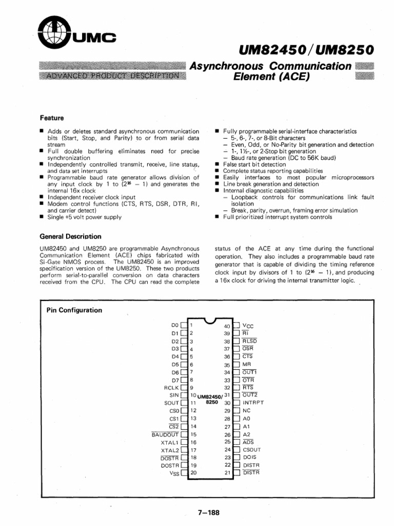 Um8250 Umc PDF | PDF | Computer Architecture | Computer Data