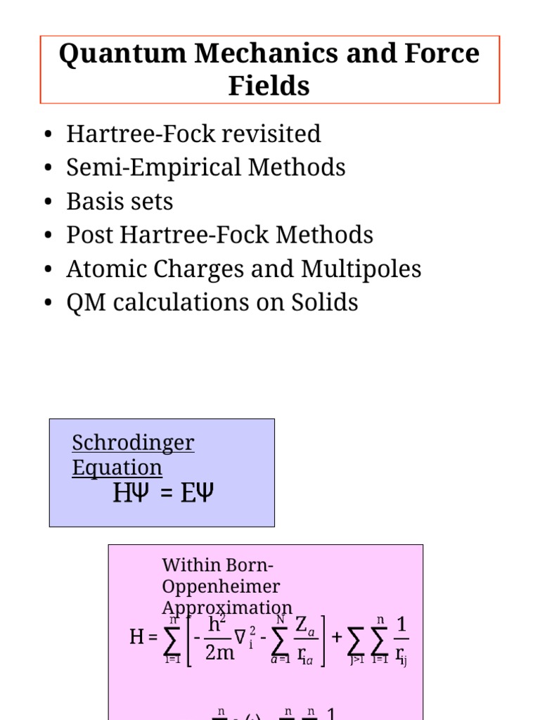XXXXSM | PDF | Hartree–Fock Method | Computational Chemistry
