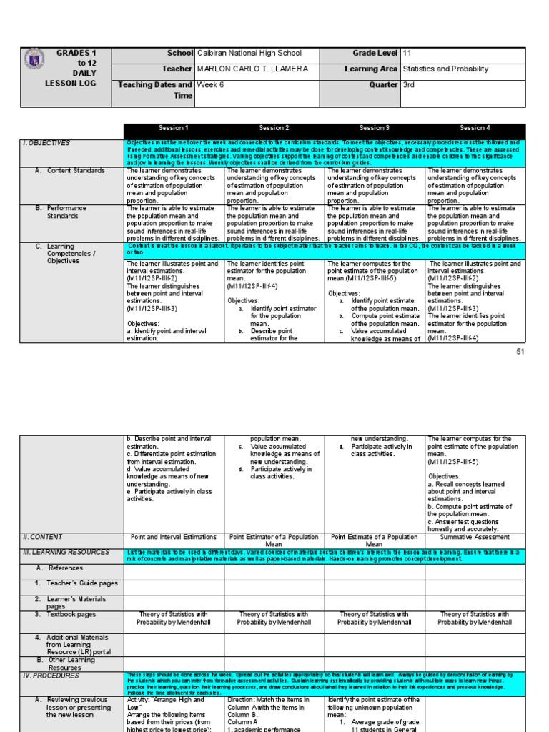 Week 6. | PDF | Estimator | Standard Deviation