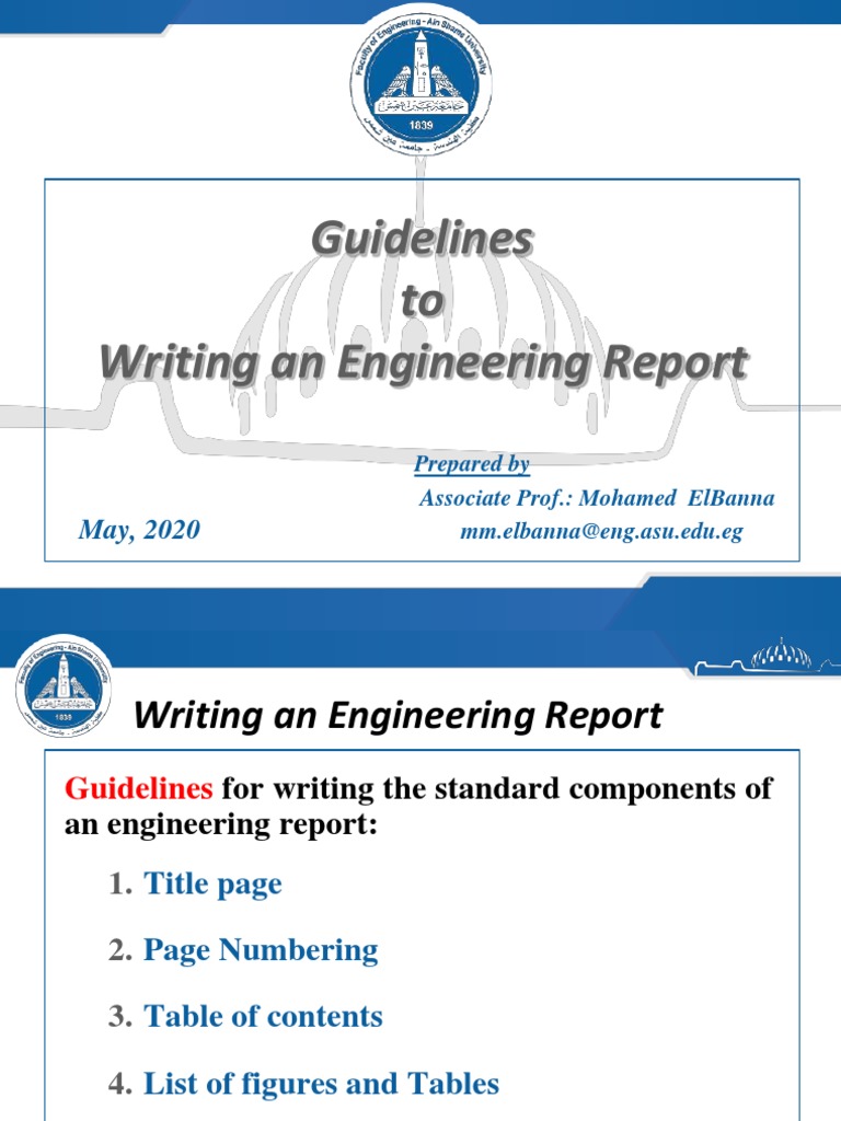 Guidelines For Writing An Engineering Report Pdf Ellipsis Punctuation