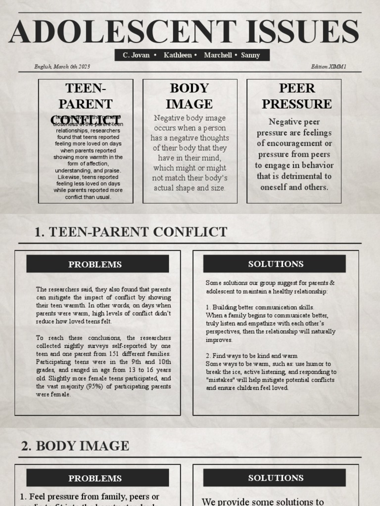 Adolescent Issues | PDF | Adolescence | Body Image
