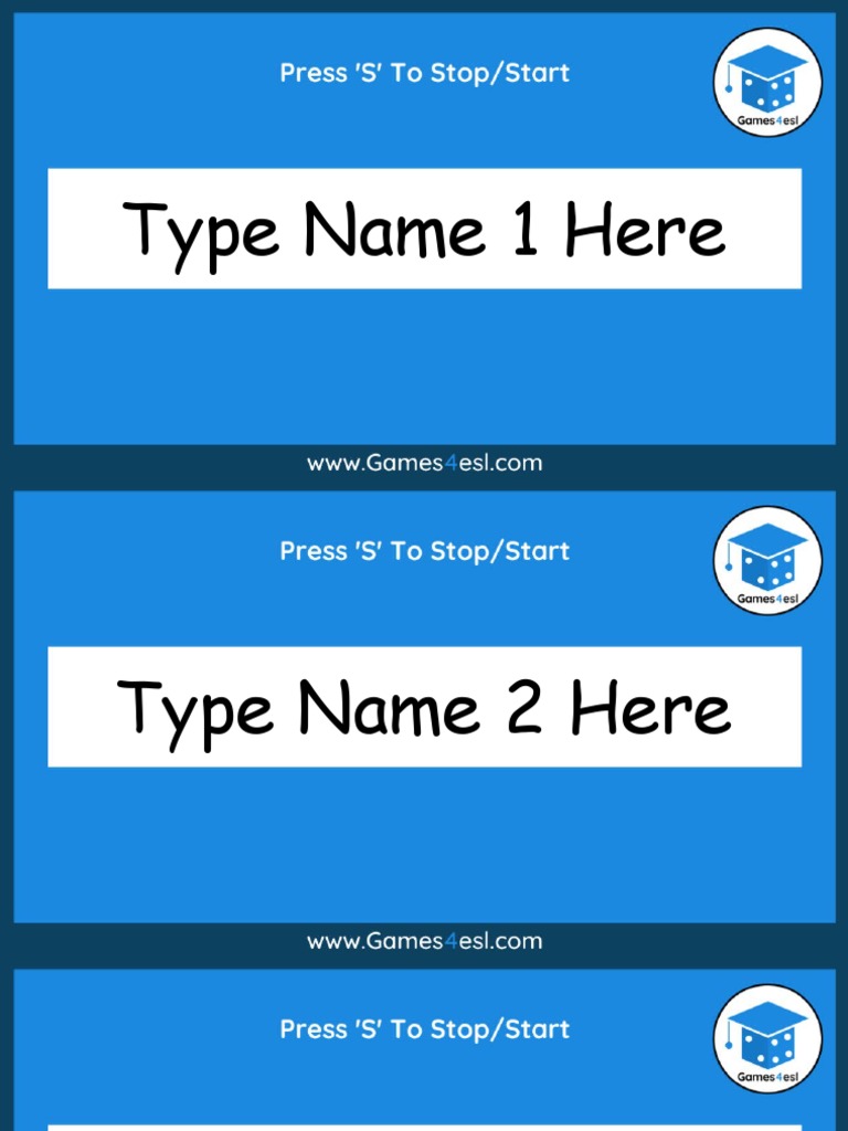 Random Name Generator PowerPoint | PDF