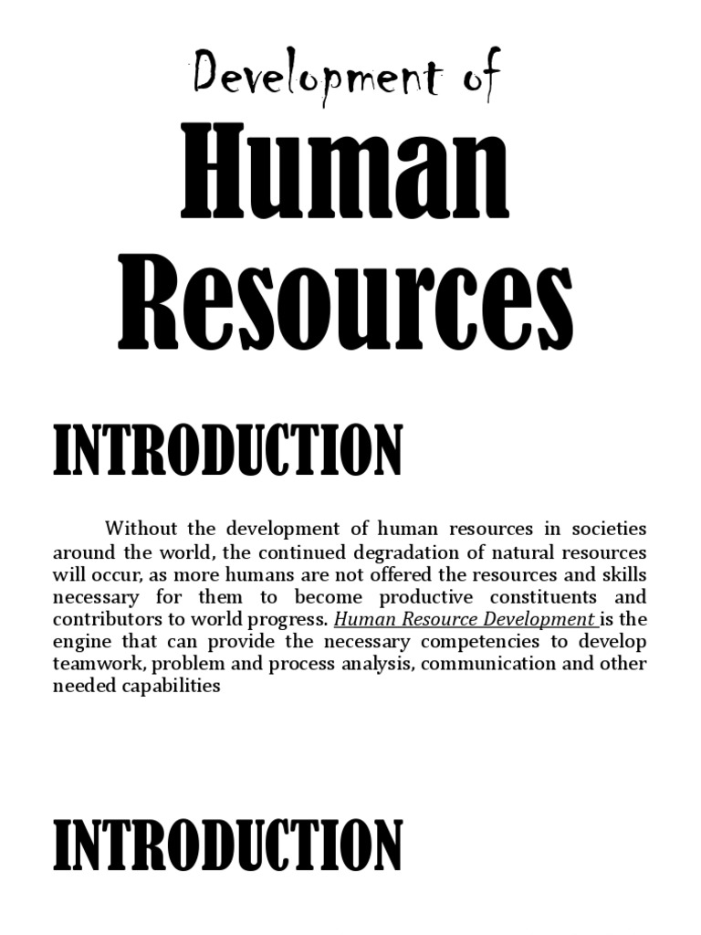 Human Resource Development Overview | PDF | Performance Appraisal ...