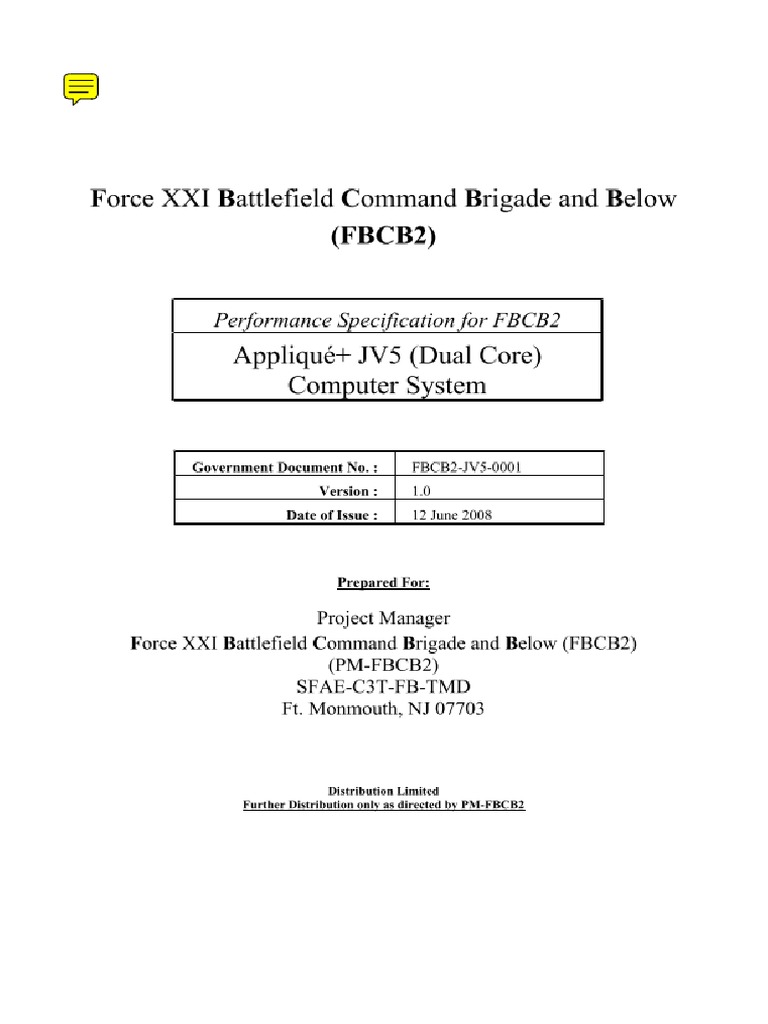Applique JV5 Spec_v1 0 dated 12Jun08 | PDF