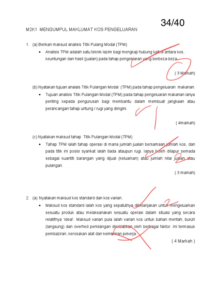 Edited - KUIZ M2K1 MENGUMPUL MAKLUMAT KOS | PDF