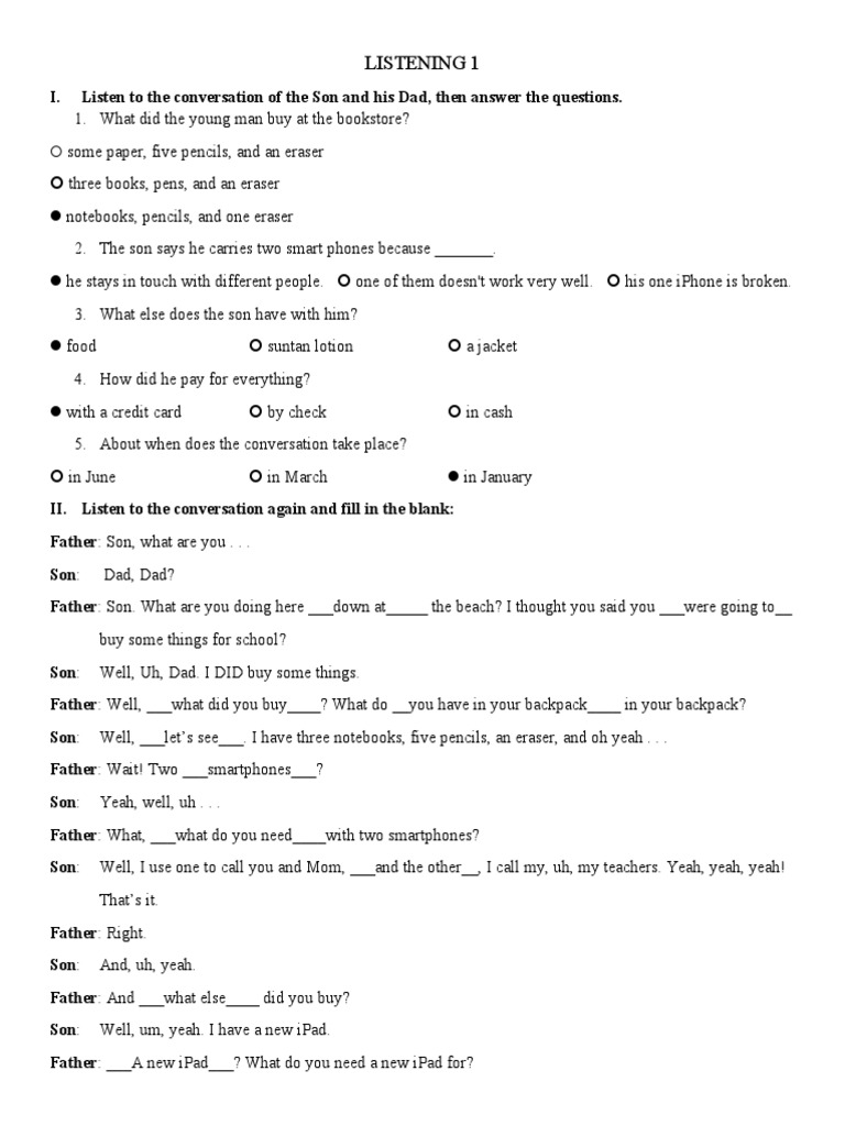 Listening Reading Pdf Weather Fog