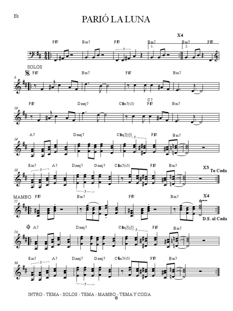 PARIÓ LA LUNA - Eb | PDF