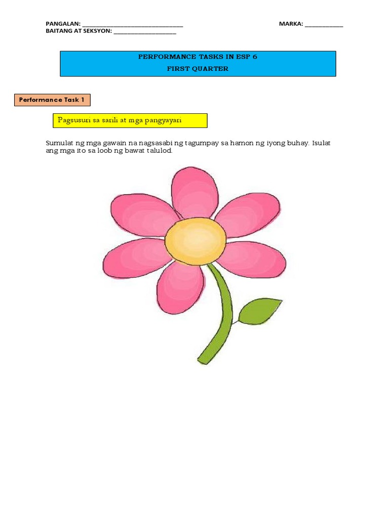 Esp Performance Task | PDF