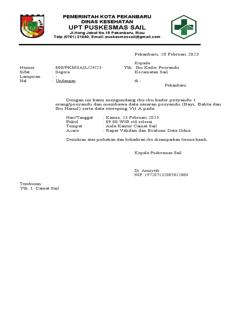 Undangan Validasi Data | PDF