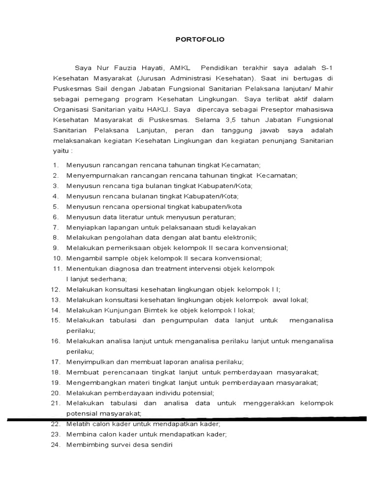 Contoh Portofolio | PDF