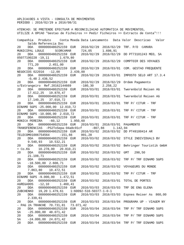 Citur 2159 - BCP 31-8-2016 | PDF