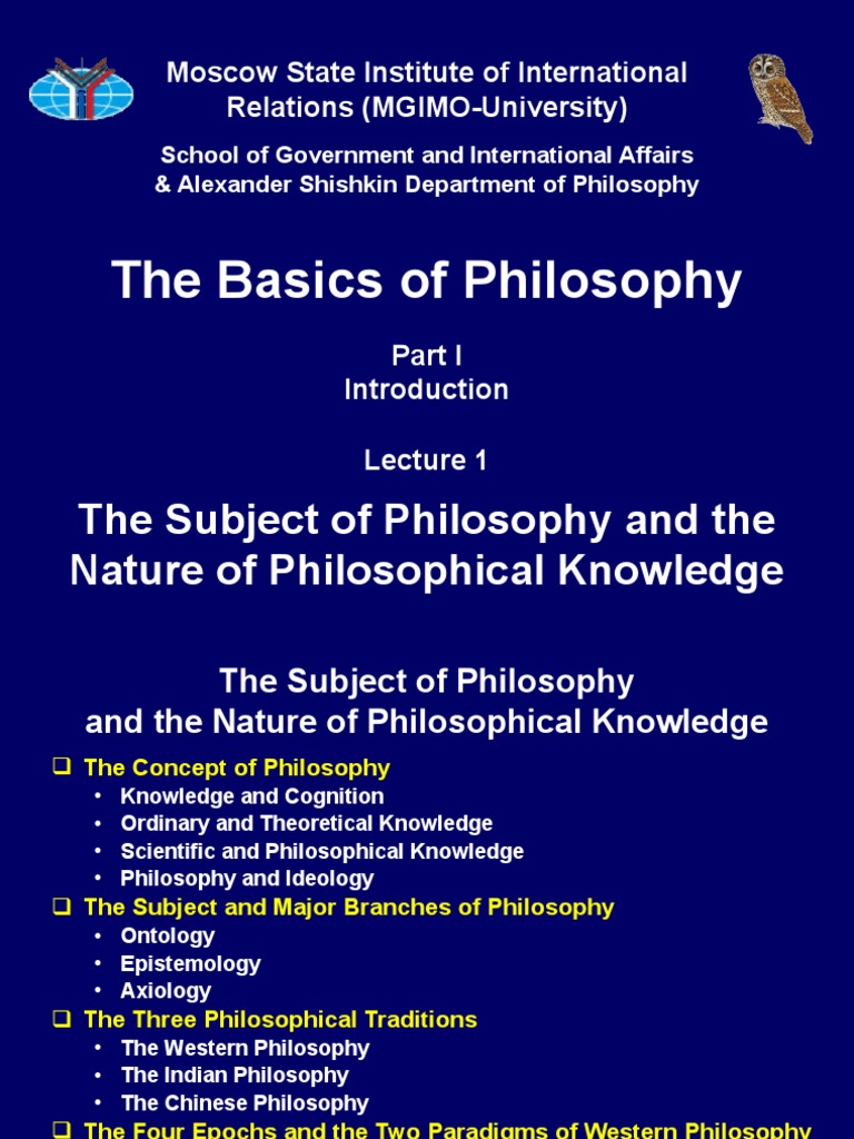 Nbe bph01 Subject of Philosophy | PDF | Knowledge | Theory