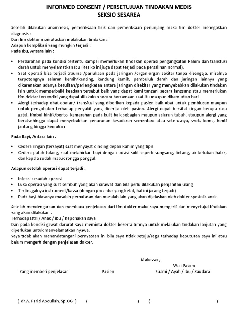 Informed Consent SC | PDF