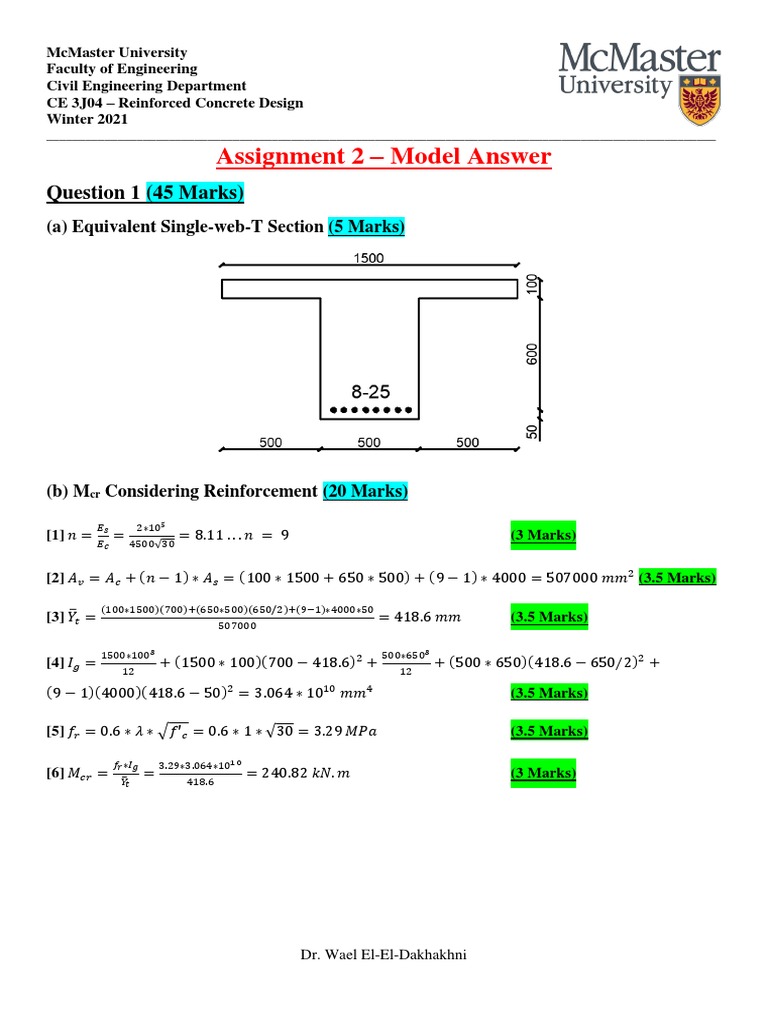 Assignment 2 Model Answer PDF | PDF | Materials | Civil Engineering