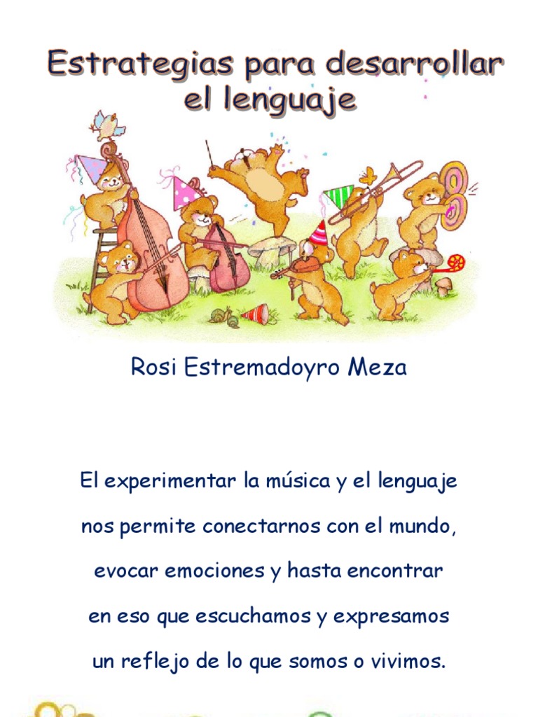 Estrategias para Desarrollar El Lenguaje PDF | PDF | Aquisición de ...