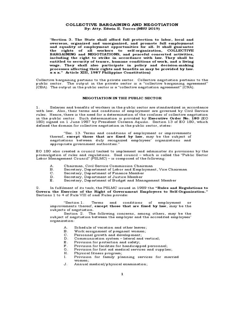 Collective Bargaining | PDF | Employment | Collective Bargaining