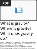 Gravity School Project Ideas List | PDF | Gravity | Weight