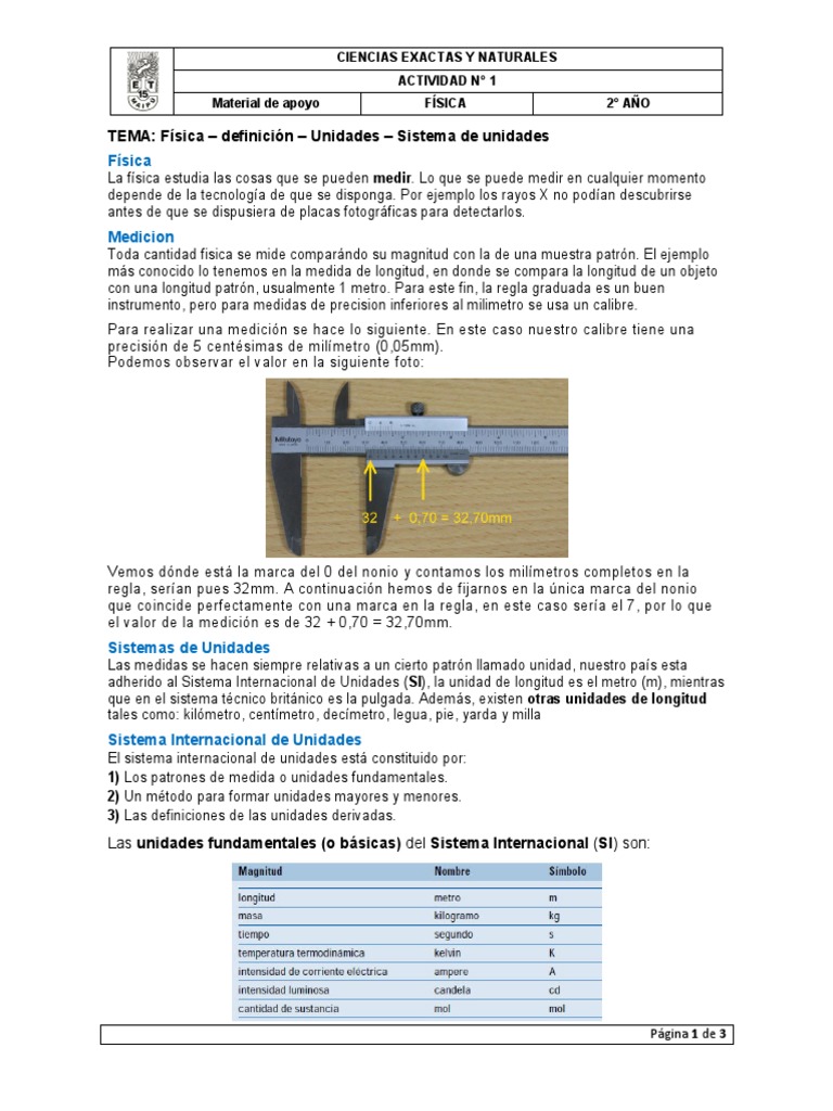 A1 Mediciones Unidades PDF | Descargar gratis PDF | Sistema ...