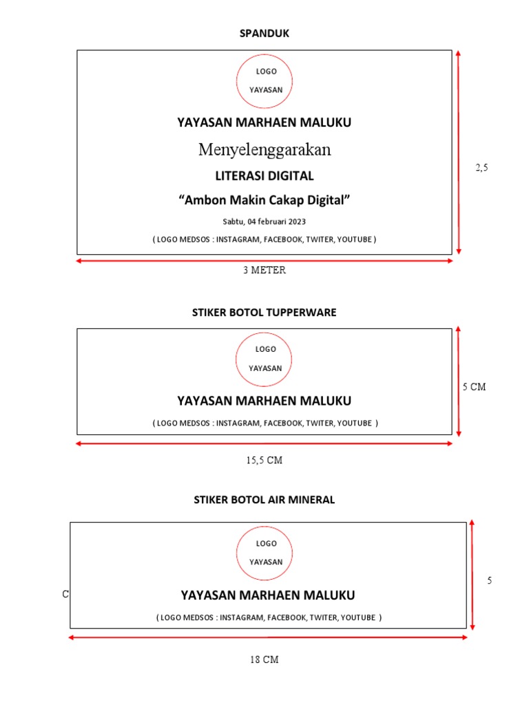 Spanduk, Stiker Kegiatan Yayasan Marhaen | PDF Spanduk, Stiker Kegiatan Yayasan Marhaen | PDF