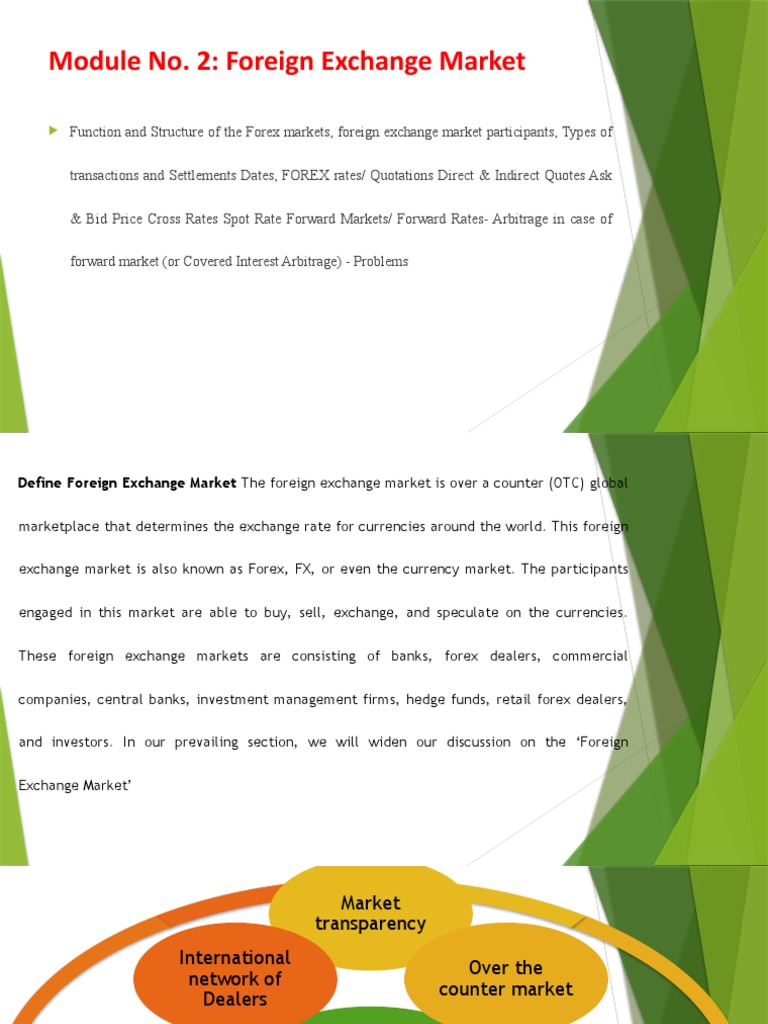 Understanding the Foreign Exchange Market: Types of Transactions, Rates ...