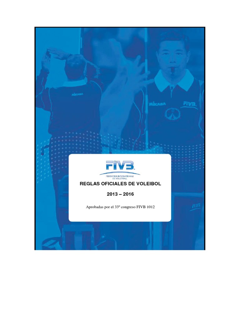Reglas Voley 2013 A 2016 | PDF | Vóleibol | Árbitro