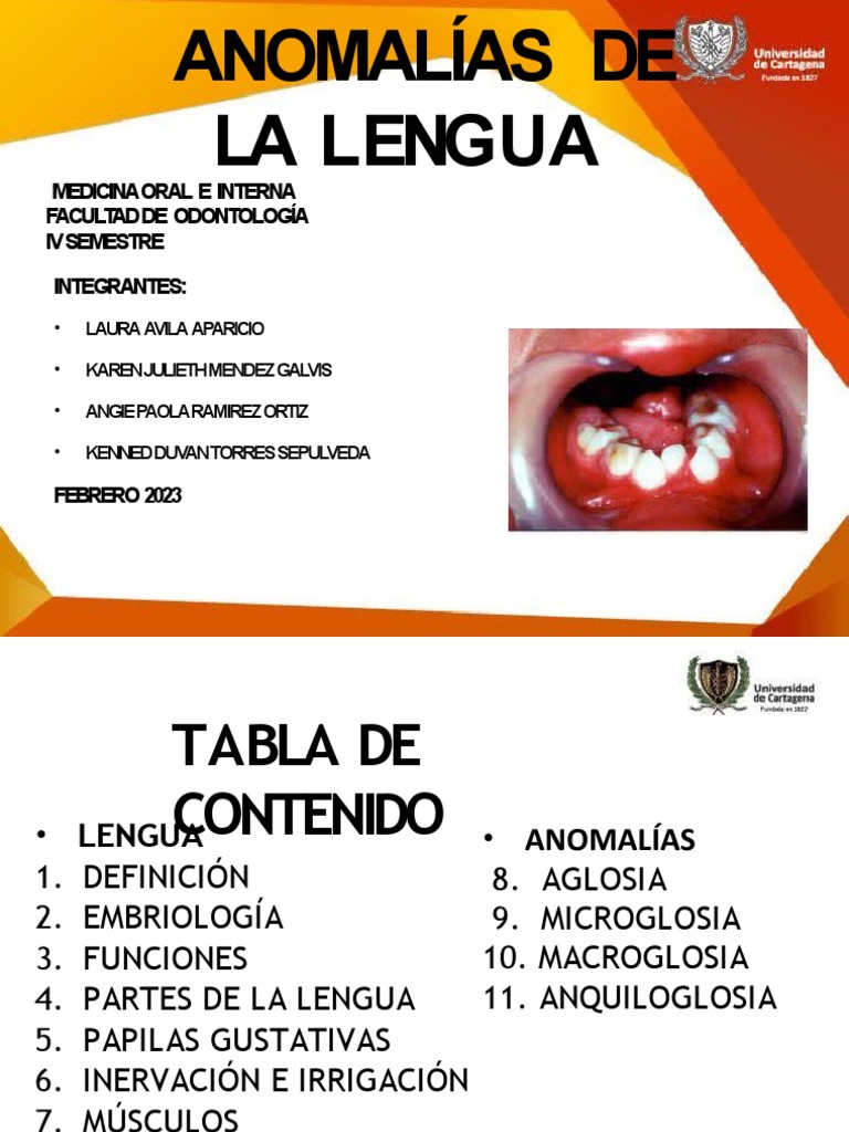 Anomalías de la Lengua: Tipos y Tratamientos | PDF | Lengua | Órganos ...