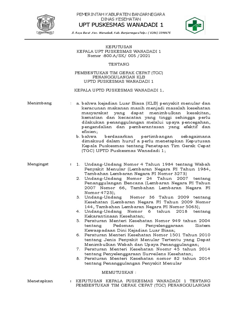 005 SK Tim TGC | PDF | Pengembangan Diri | Sains & Matematika