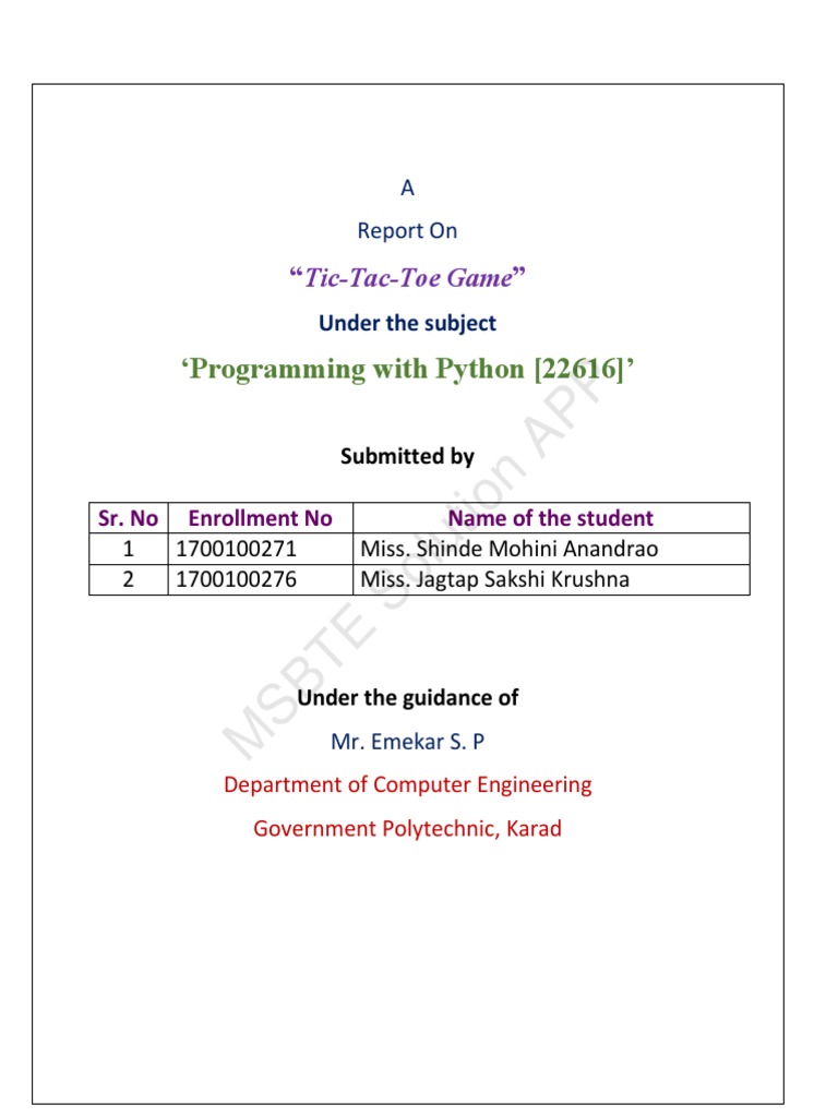 Python Microproject | PDF | Computer Programming | Computing Python Microproject | PDF | Computer Programming | Computing