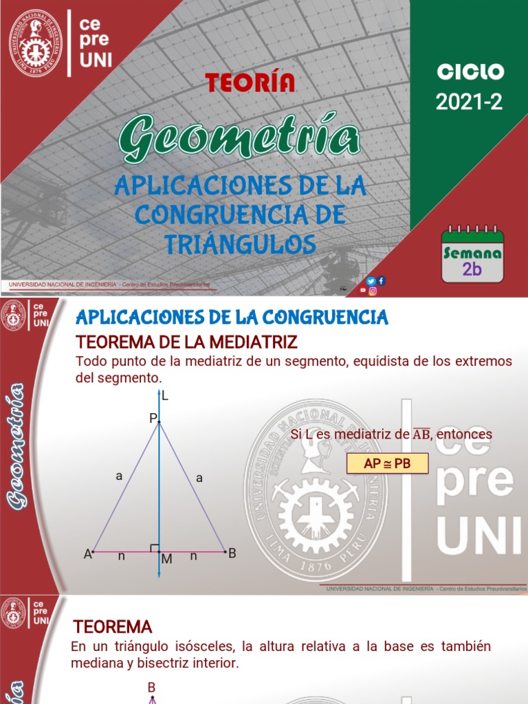 Semana 2b Aplicaciones de La Congruencia Teoría Pre 2021-2 | PDF ...