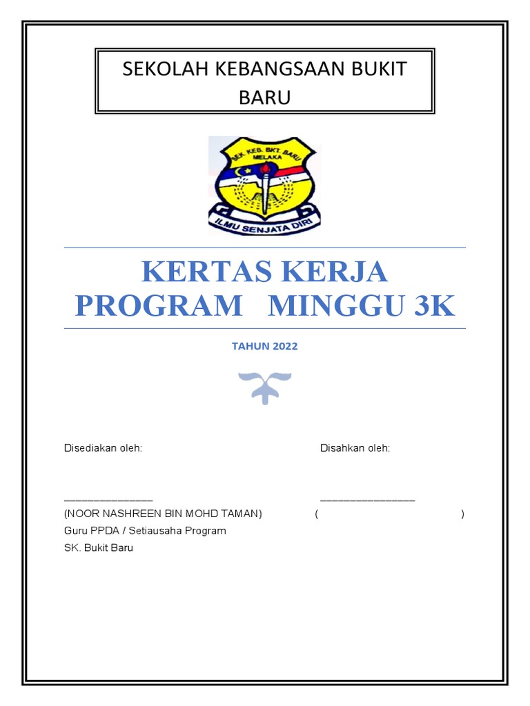 KERTAS KERJA Program MINGGU 3K | PDF