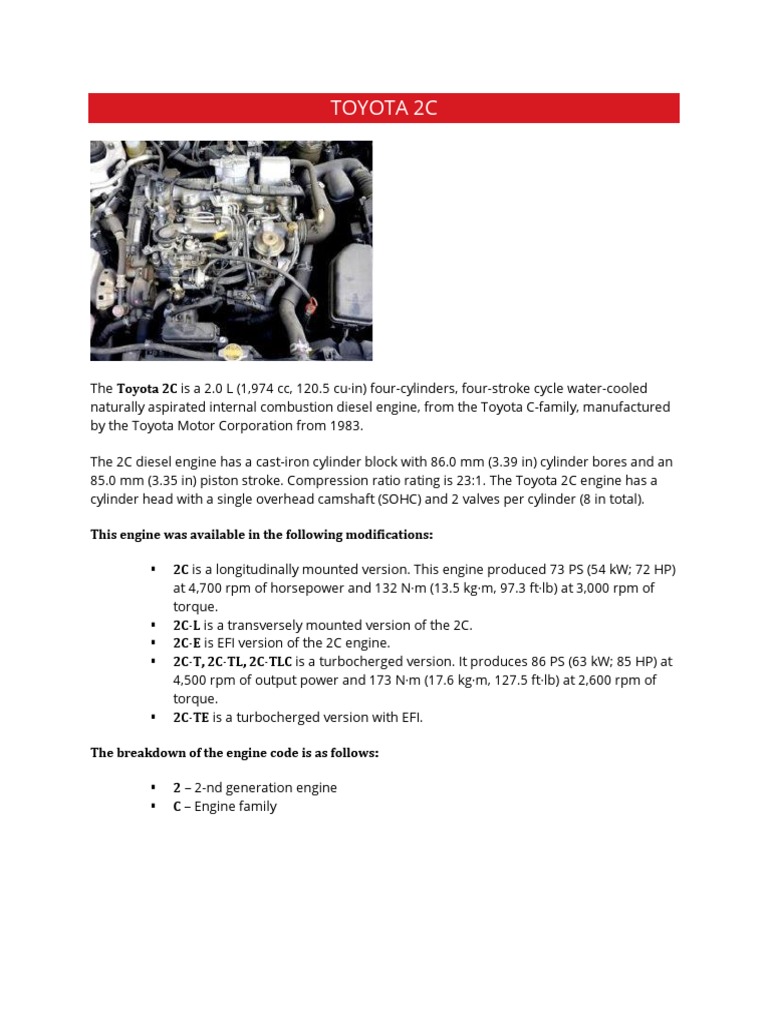 2C Engine | Download Free PDF | Horsepower | Engines